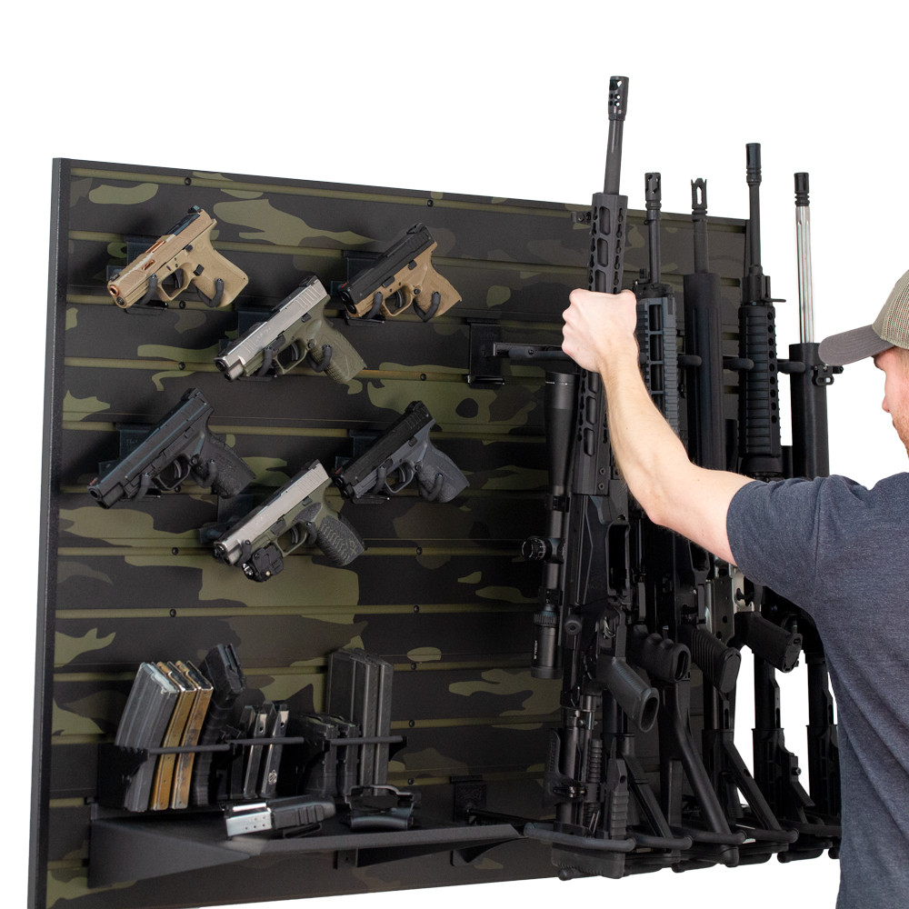 Gun Wall Mount Camoo Gun Rack Railroad Spike Gun Rack Wall Mount For ...