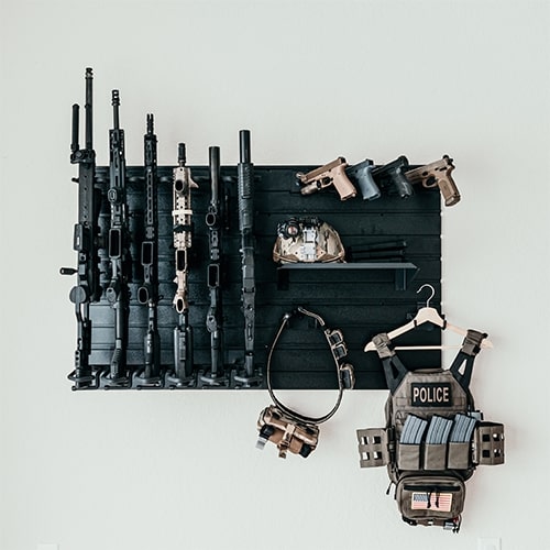 Rifle Rack Slatwall Display Package – Black - HD91 - Hold Up Displays
