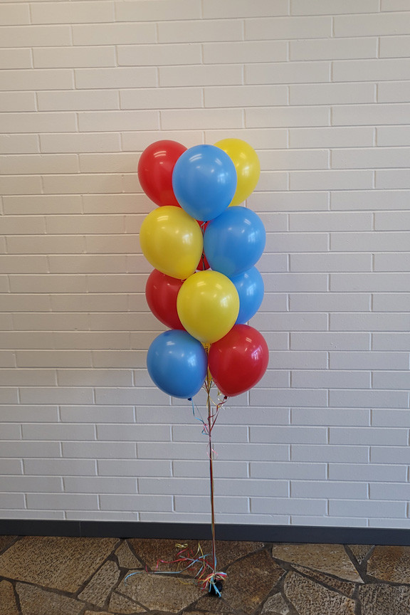 Floor Bouquets - Stacked 12 Balloons - M & M Balloon Co. of Seattle