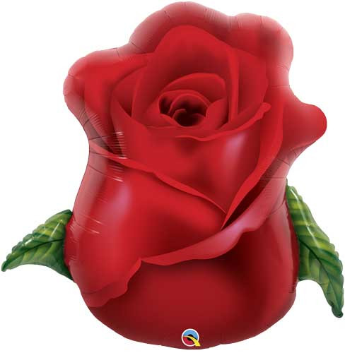 Red Rose Bud Jumbo Shape - M & M Balloon Co. of Seattle