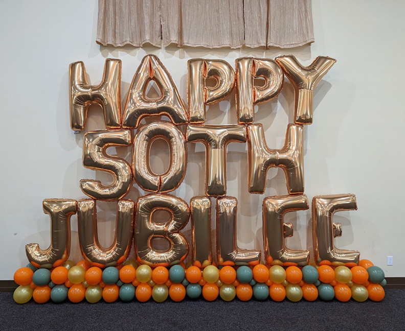 Tri-level Letter Banner Marquee - M & M Balloon Co. of Seattle