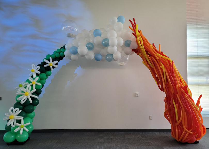 Four Elements Arch (Earth, Air, Water, Fire) - M & M Balloon Co. of Seattle