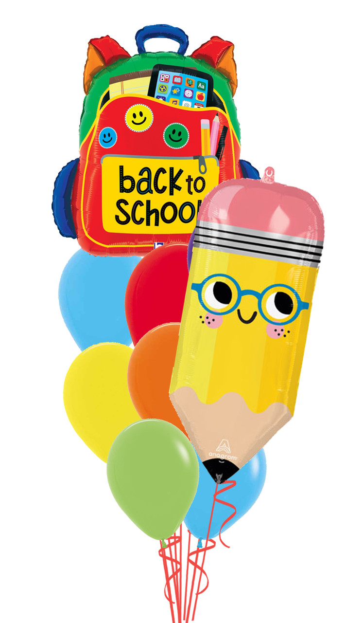 Back to School Backpack & Pencil Bouquet - M & M Balloon Co. of Seattle