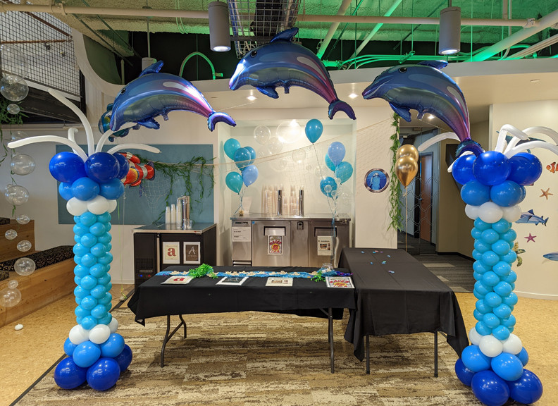Under the Sea/Ocean Theme - Dolphin Arch - M & M Balloon Co. of Seattle