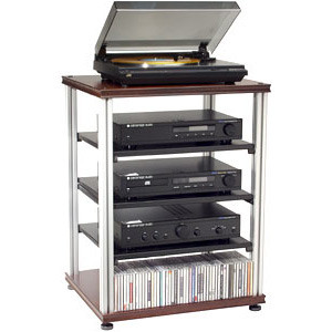 Salamander Synergy S30 5-Shelf Audio Rack - Walnut/Alumium - Audio ...