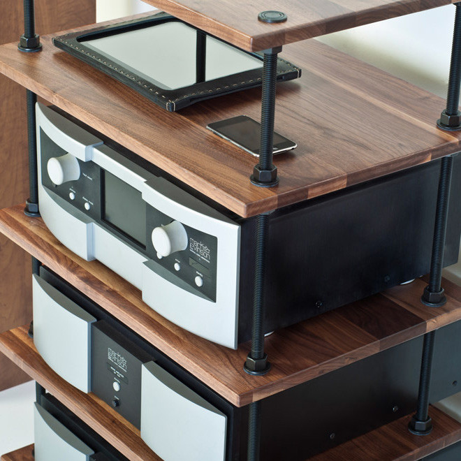 Salamander Archetype 5.0 - 5-Shelf Audio Rack - Real Walnut Wood ...