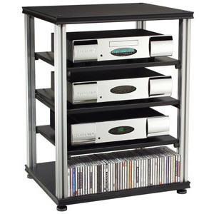 Salamander Synergy S30 5-Shelf Audio Rack - Black/Aluminum - Audio ...