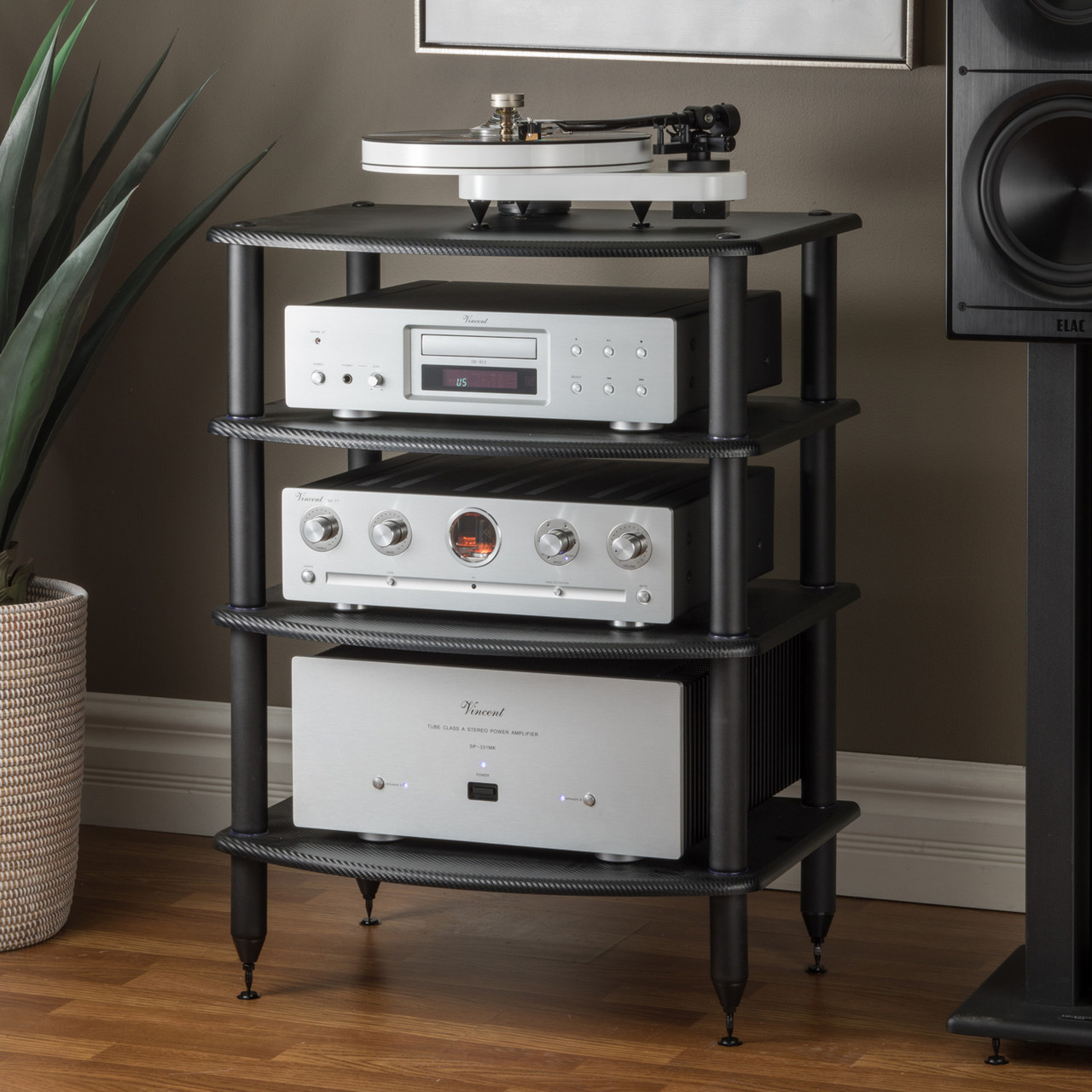 Pangea Audio Vulcan 4-Shelf Audio Rack - Select Finishes