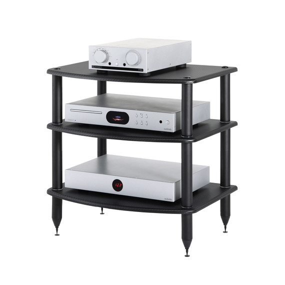 Pangea Audio Vulcan 3-Shelf Audio Rack - Carbon Fiber Shelves