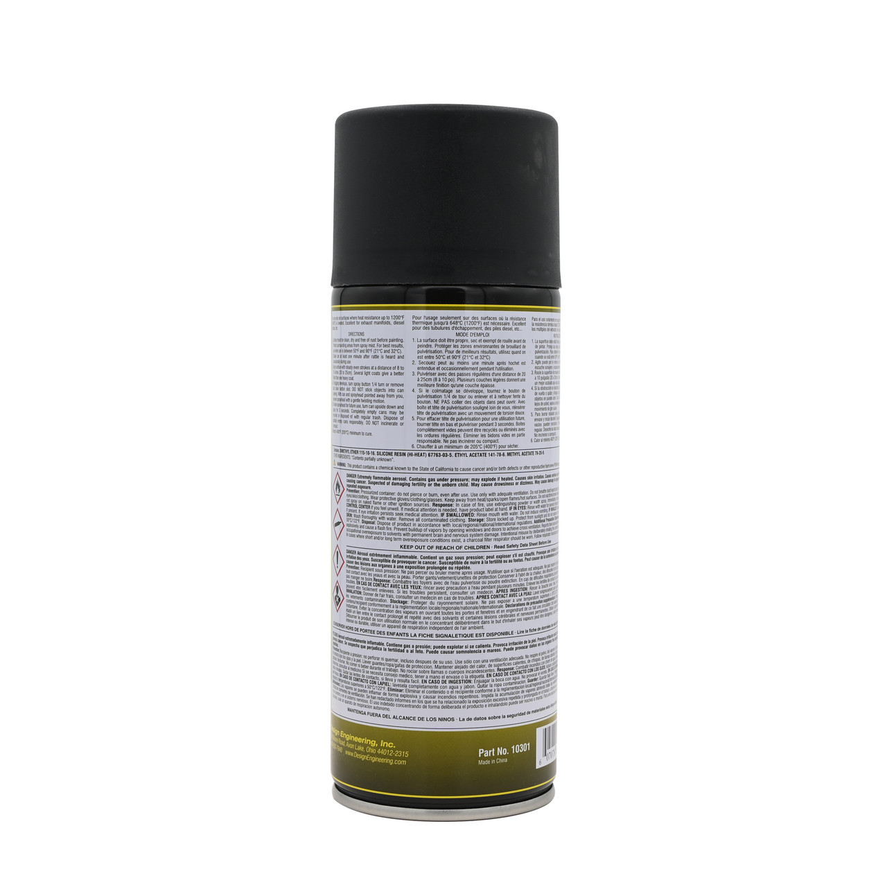 Hi-Temp Silicone Coating Spray - Black - Design Engineering, Inc