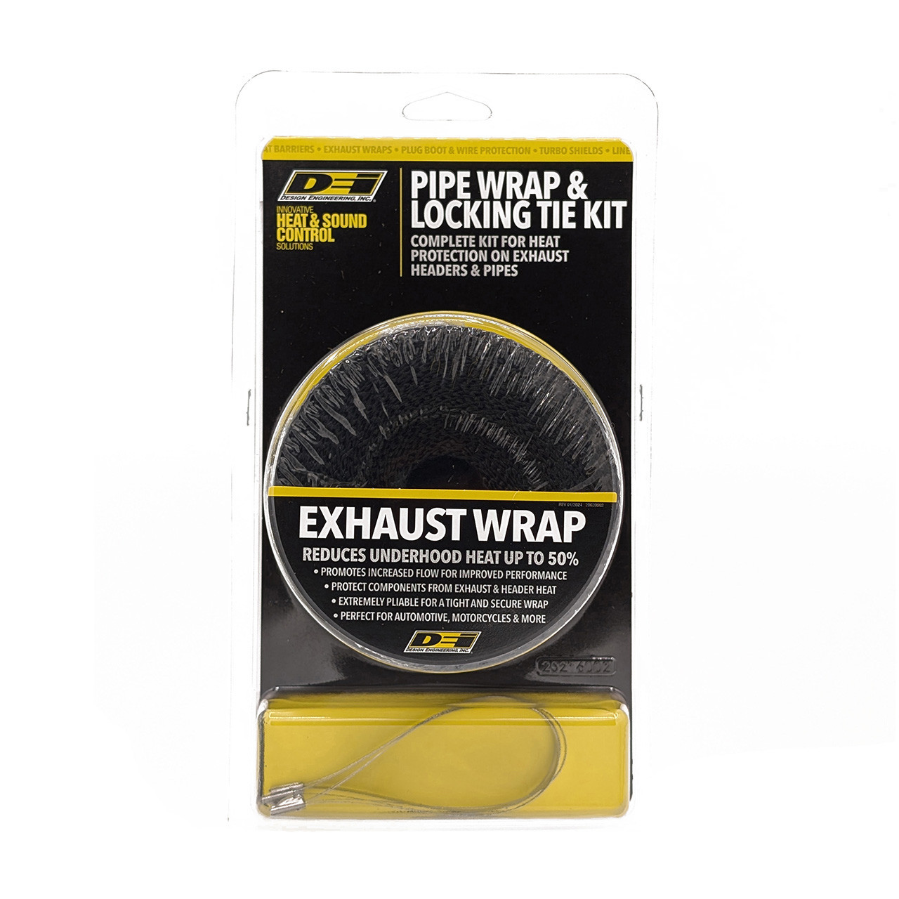 Black Pipe Wrap & Locking Ties Kit - Design Engineering, Inc