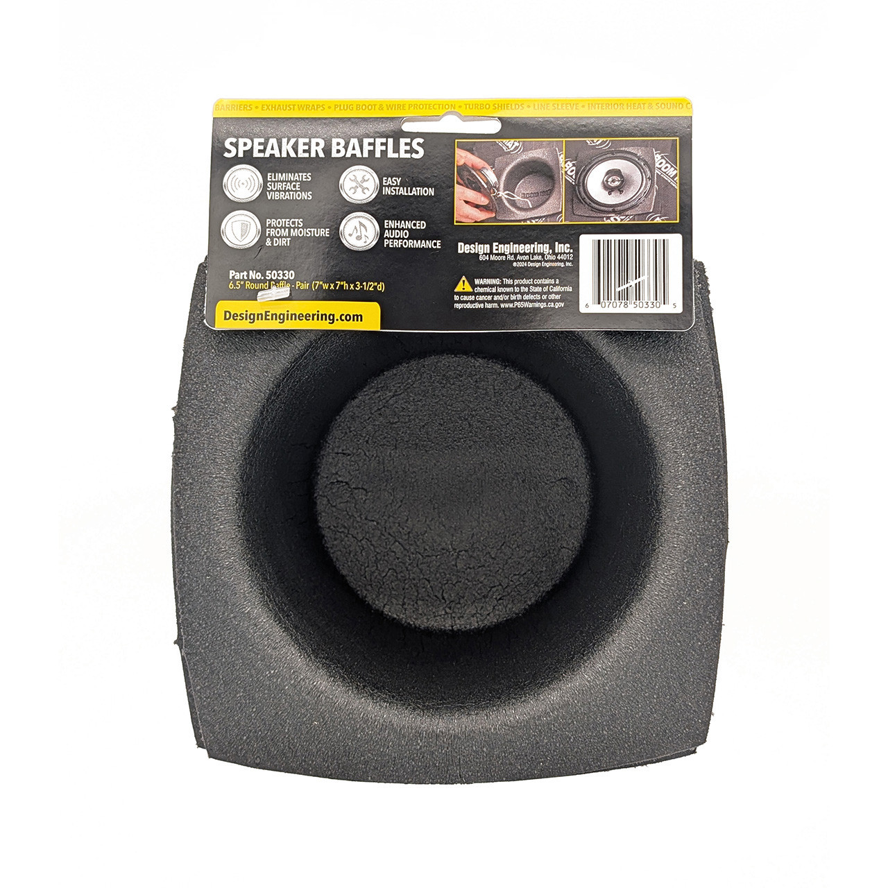 Speaker Baffles - 6-1/2" Round - Design Engineering, Inc