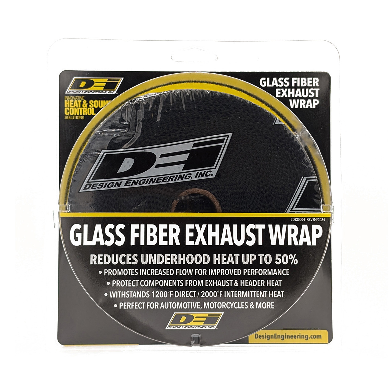 Black Glass Fiber Exhaust Wrap - 2" x 50' | DEI