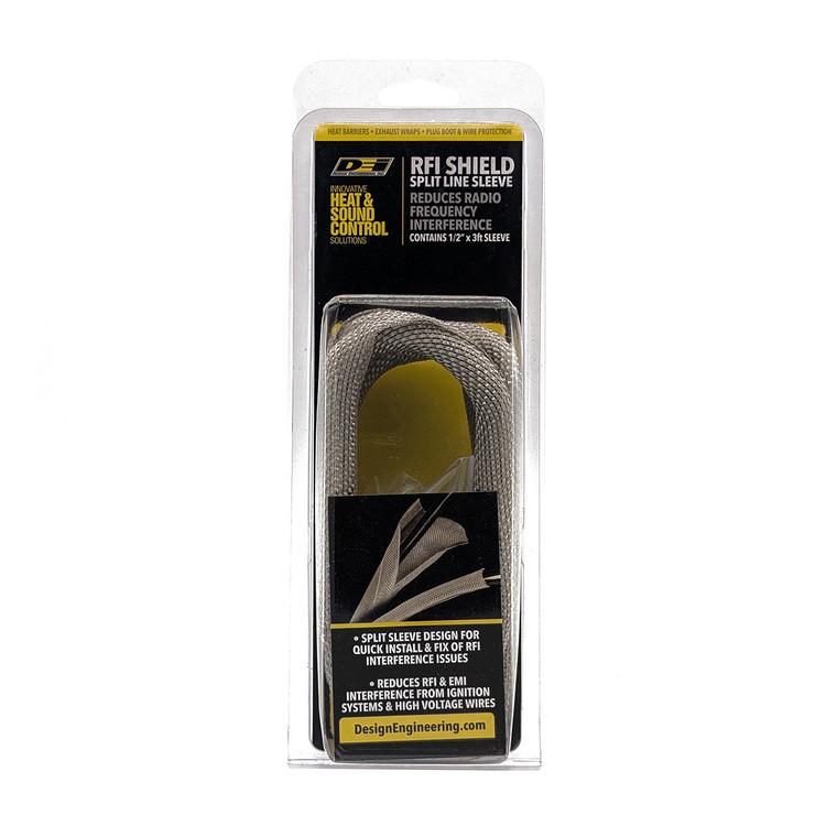 RFI Shield Split Sleeve - 1/2" x 36" - Design Engineering, Inc
