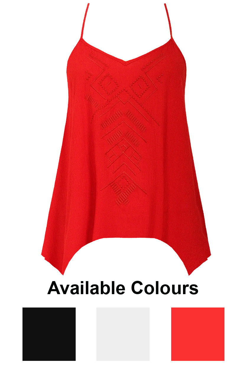 Front Textured Criss Cross Back Tops - 3 Colours - Babez London
