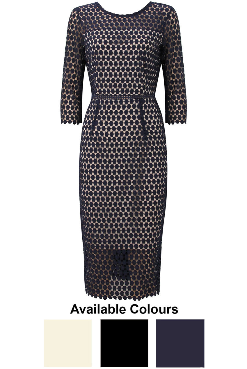 Lace Body Scallop Dress - Buy Fashion Wholesale in The UK
