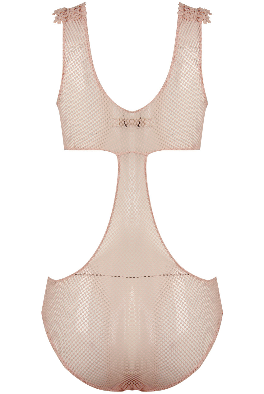 Lace Plunge Neck Fish Net Bodysuit - Buy Fashion Wholesale in The UK