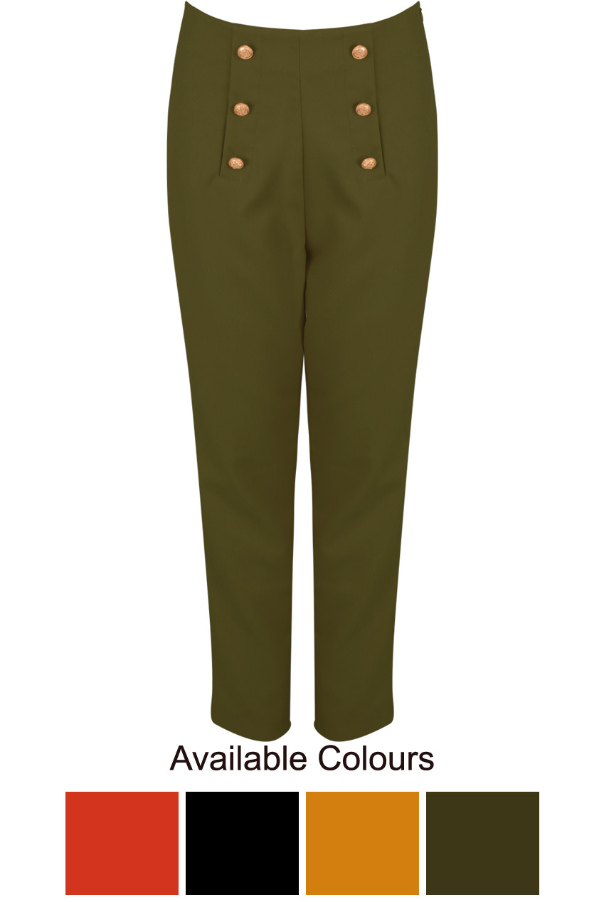 Golden Button Trouser - Buy Fashion Wholesale in The UK