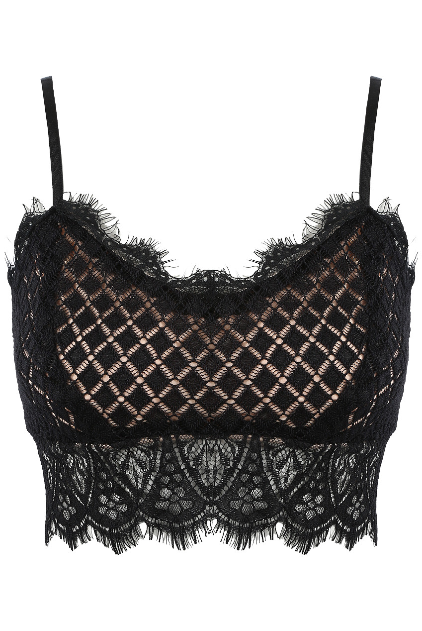 Lace Eyelash Lined Bralet - Buy Fashion Wholesale in The UK