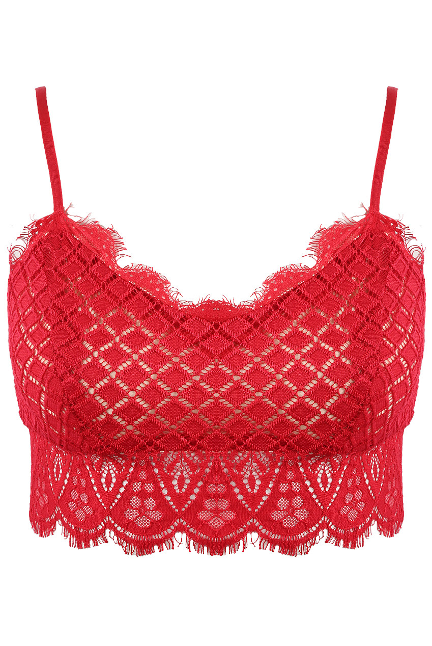 Lace Eyelash Lined Bralet - Buy Fashion Wholesale in The UK