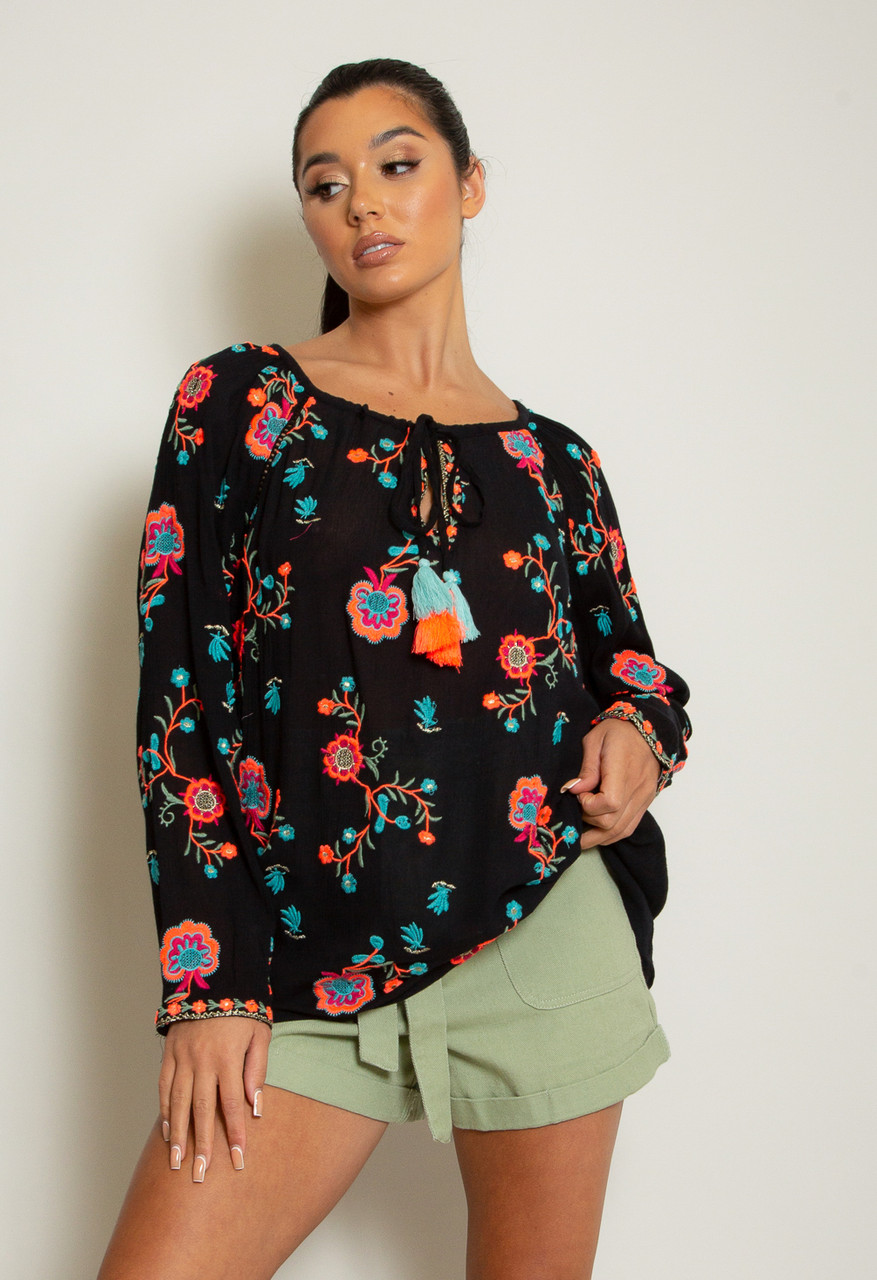 Floral Embroidered Tunic - Buy Fashion Wholesale in The UK