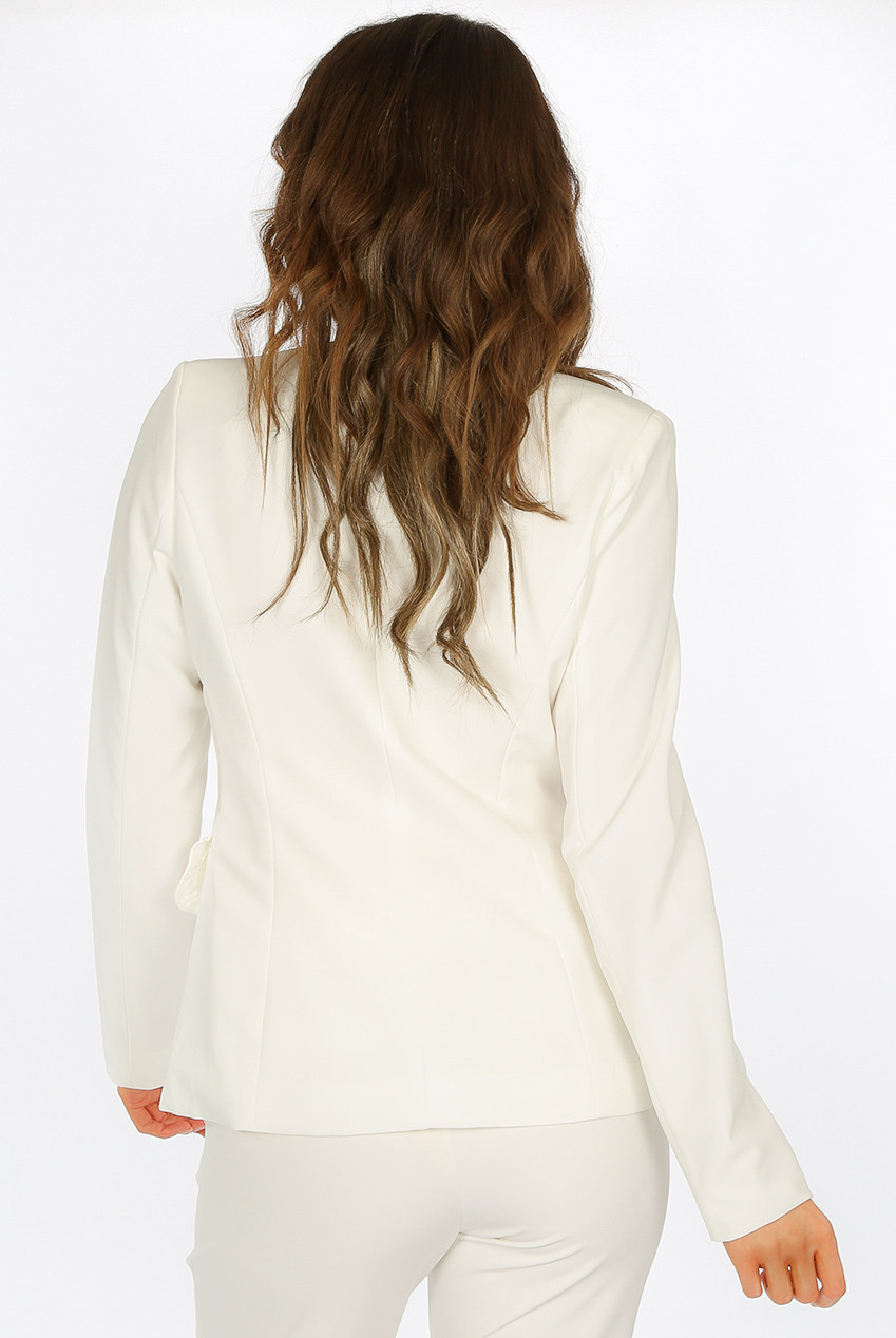 Tailored Collarless Single Button Blazer - Buy Fashion Wholesale in The UK