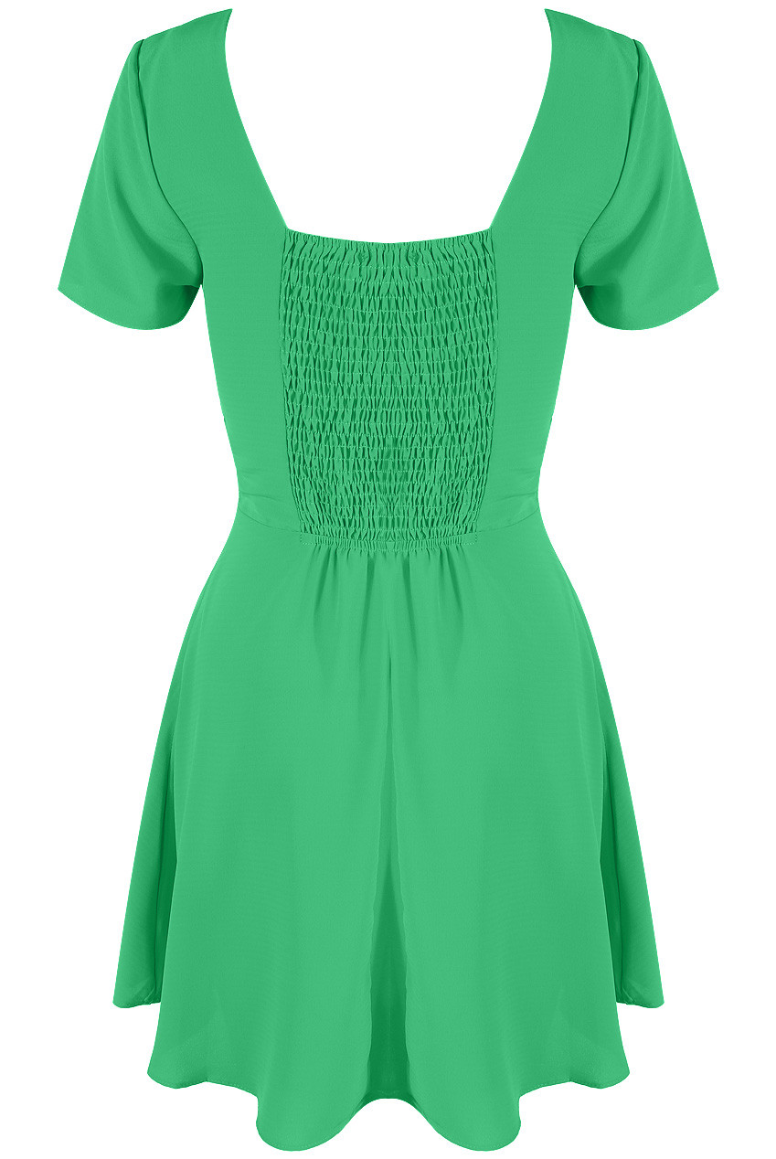 Shirred Back Skater Dress - Buy Fashion Wholesale in The UK