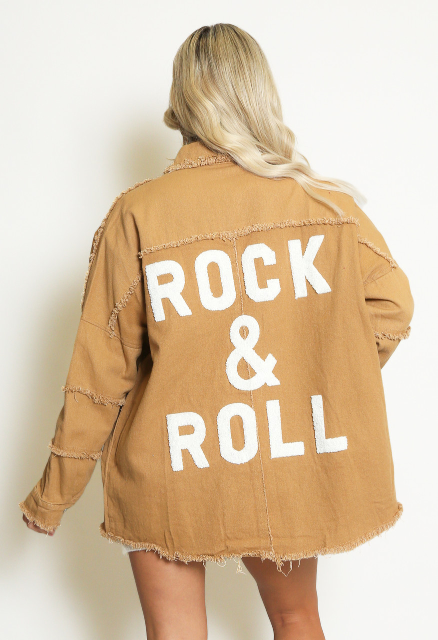 Rock & Roll Embossed Denim Oversize Jacket - Buy Fashion Wholesale in ...