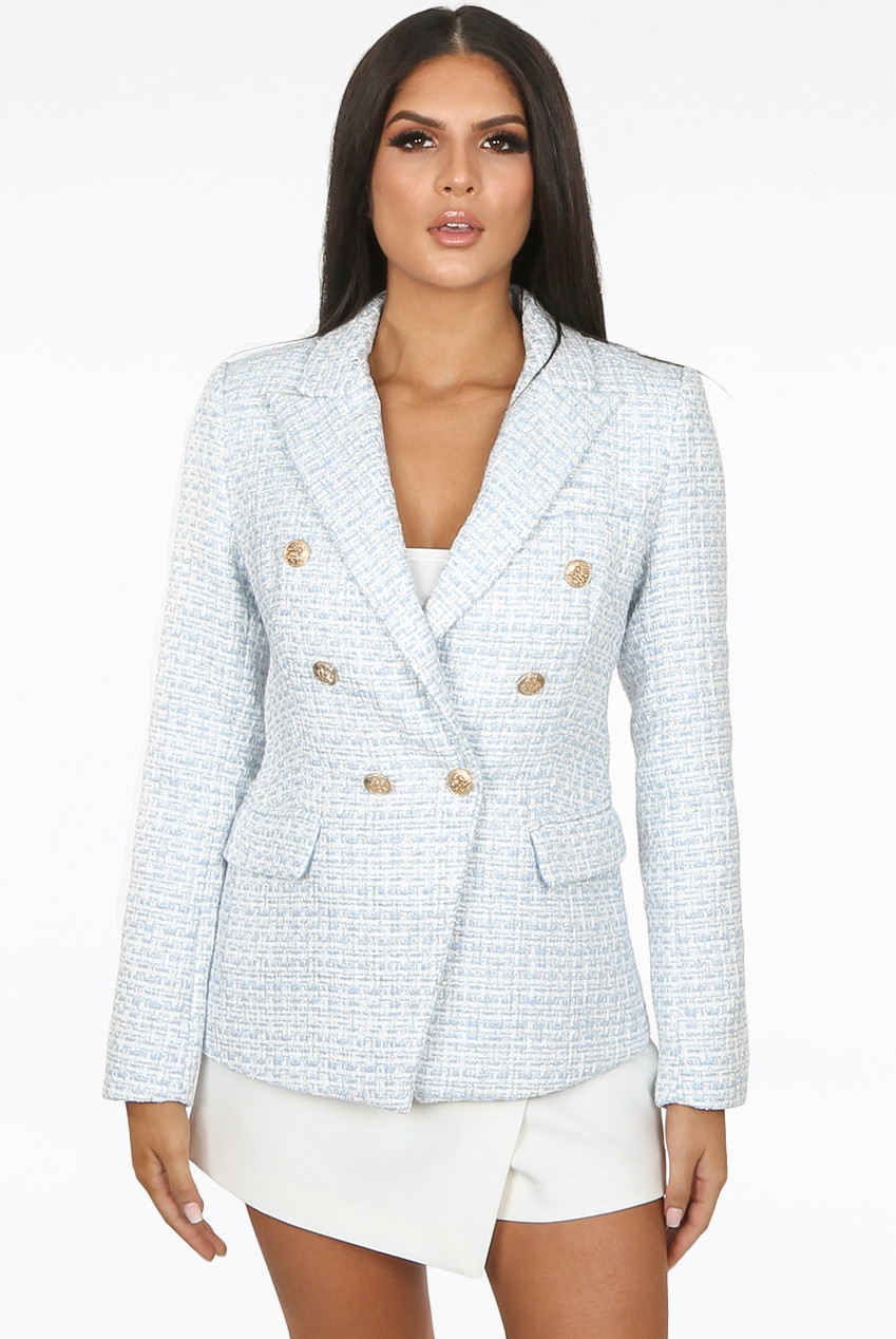 Two Tone Thread Double Breast Blazers - Buy Fashion Wholesale in The UK