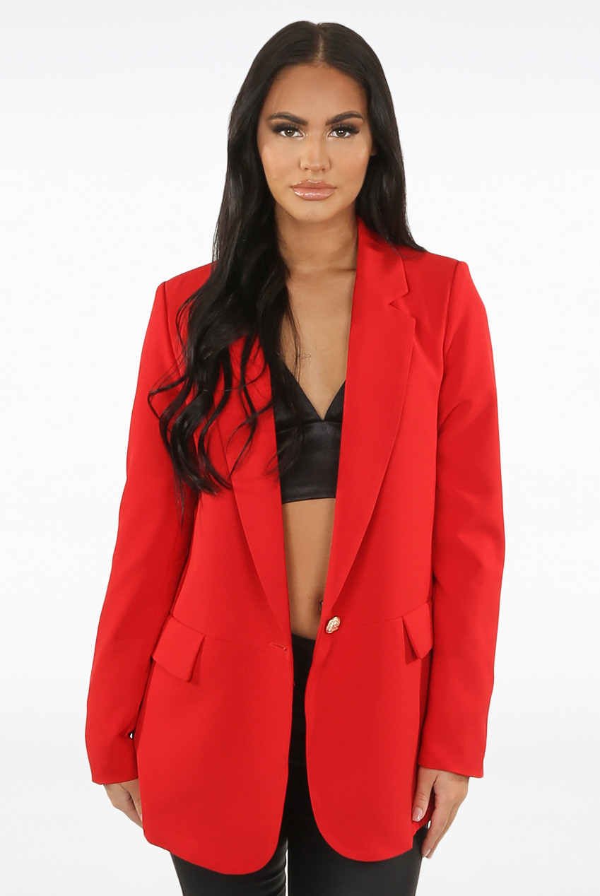 Flapped Pockets Oversize Blazer - Buy Fashion Wholesale in The UK