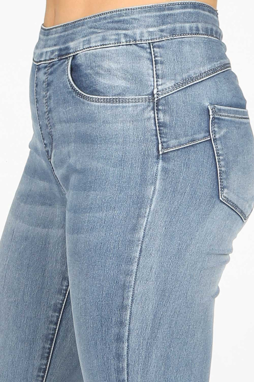 Back Zip Up Button Up Skinny Jeans - Buy Fashion Wholesale in The UK