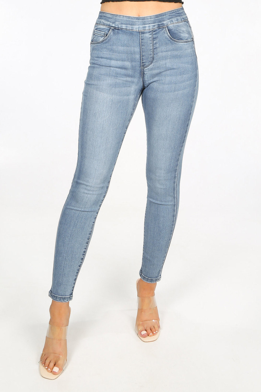 Back Zip Up Button Up Skinny Jeans - Buy Fashion Wholesale in The UK