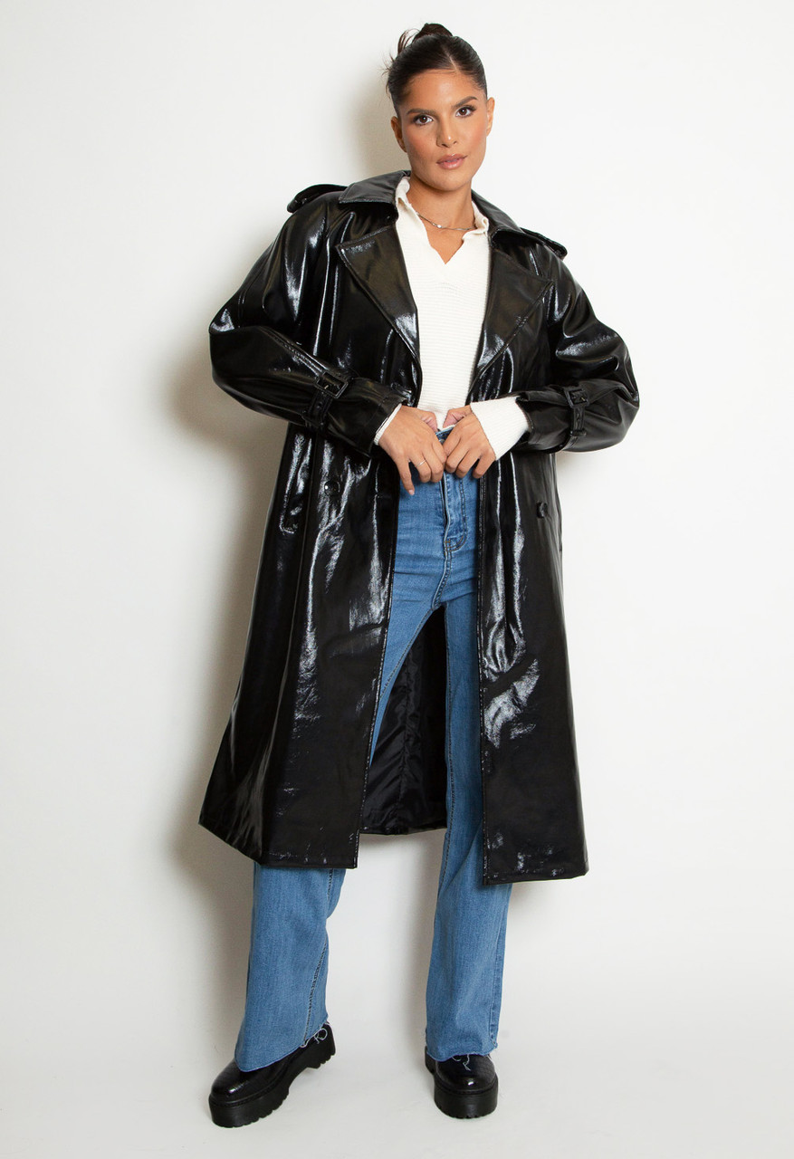 Vinyl Trench Coat - Buy Fashion Wholesale in The UK
