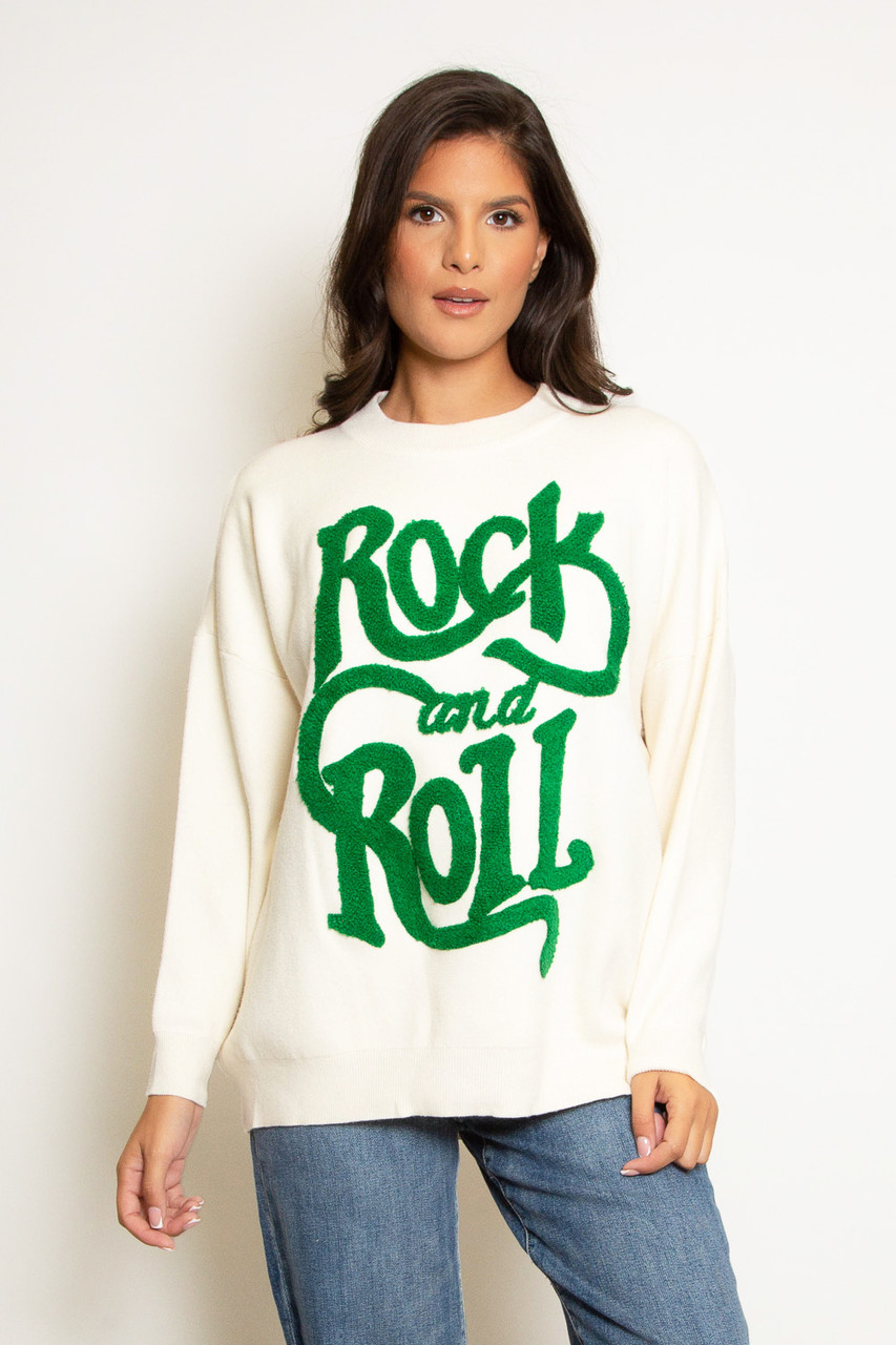 Rock And Roll Round Neck Jumper - Buy Fashion Wholesale in The UK