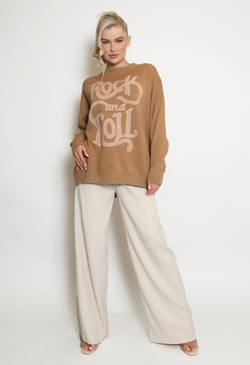Rock And Roll Round Neck Jumper - Buy Fashion Wholesale in The UK