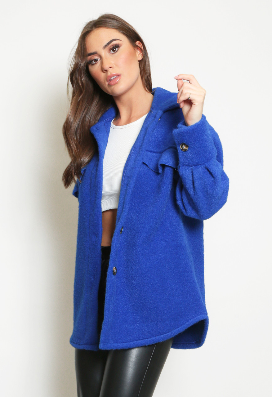 Wool Look Shacket- Buy Fashion Wholesale in The UK