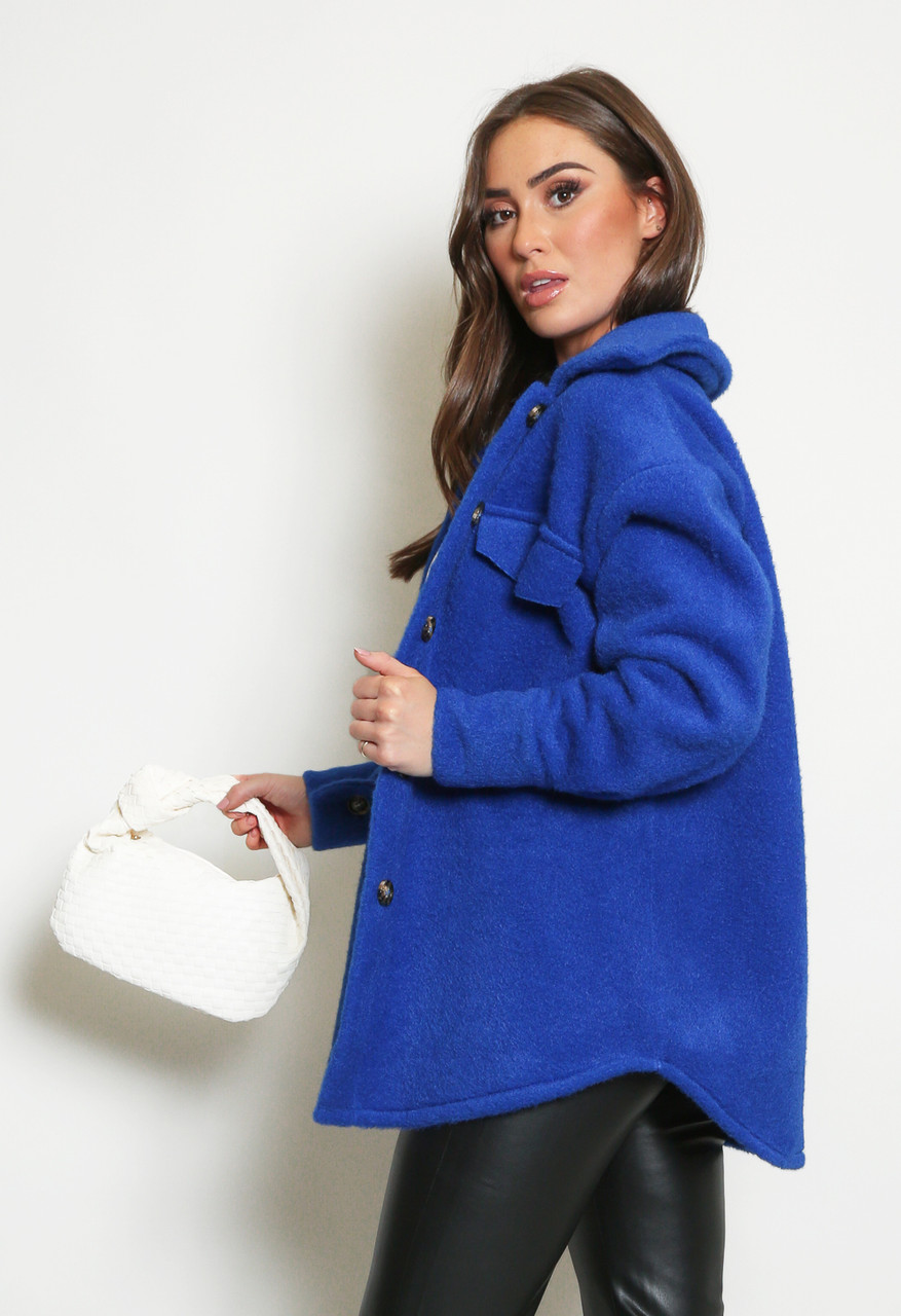 Wool Look Shacket- Buy Fashion Wholesale in The UK