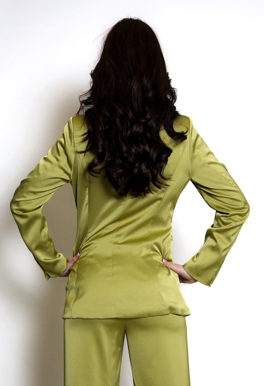 Satin Tailored One Button Blazer - Buy Fashion Wholesale in The UK