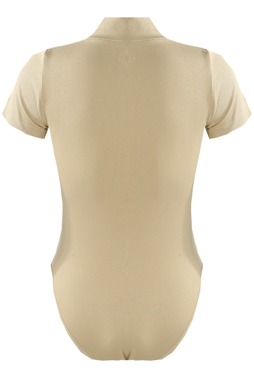 Zip Front Ribbed Bodysuit - Buy Fashion Wholesale in The UK
