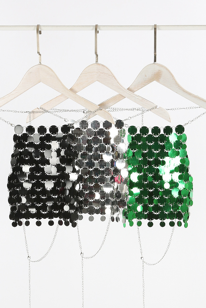 Disc Sequin Halter Top- Buy Fashion Wholesale in The UK