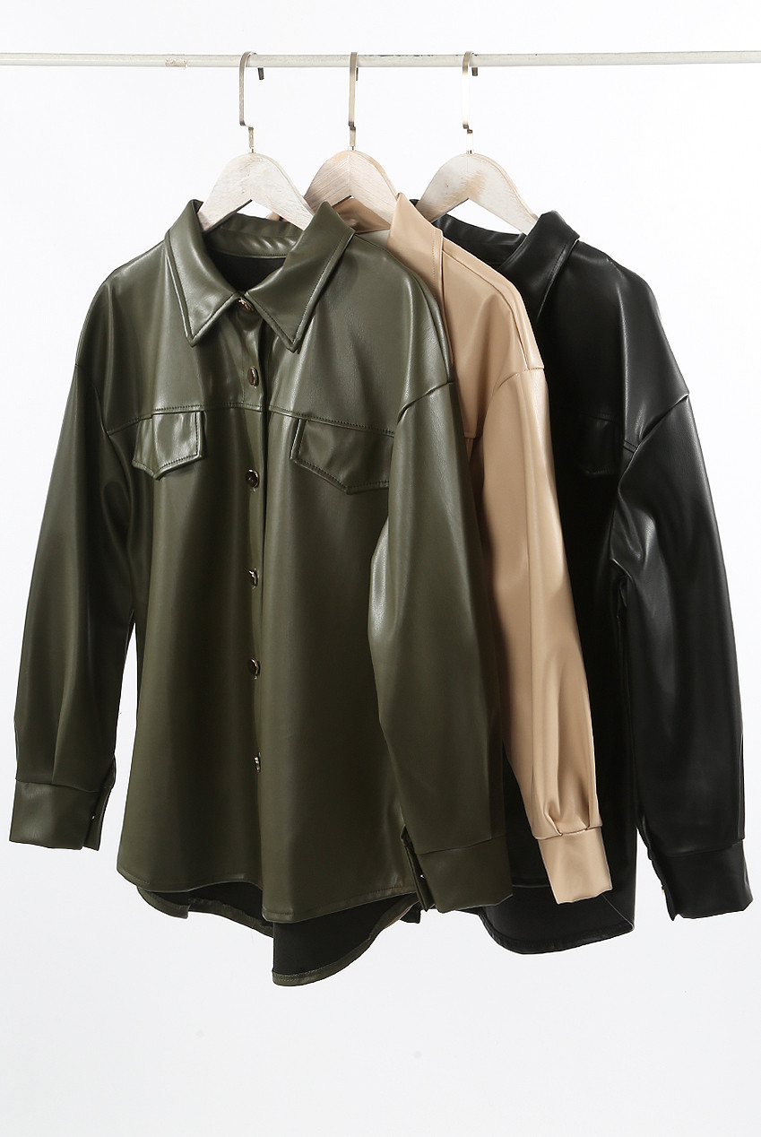 PU Shacket - Buy Fashion Wholesale in The UK