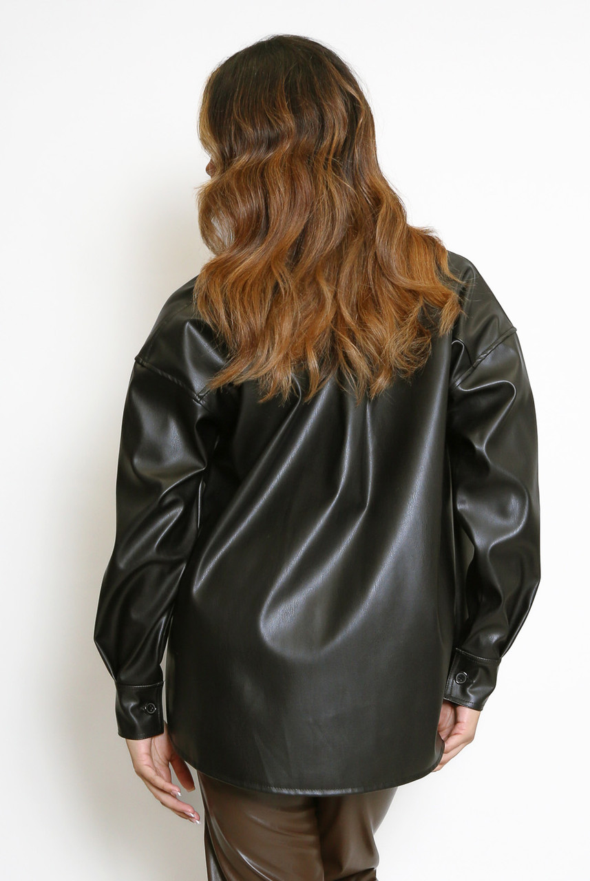 PU Oversized Shacket - Buy Fashion Wholesale in The UK