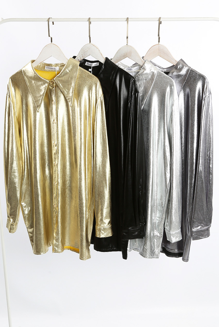High Shine Metallic Blouse - Buy Fashion Wholesale in The UK