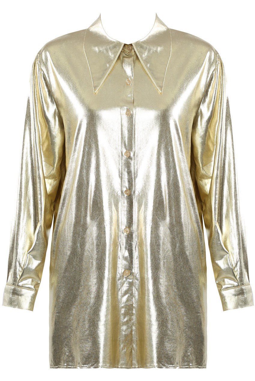 High Shine Metallic Blouse - Buy Fashion Wholesale in The UK