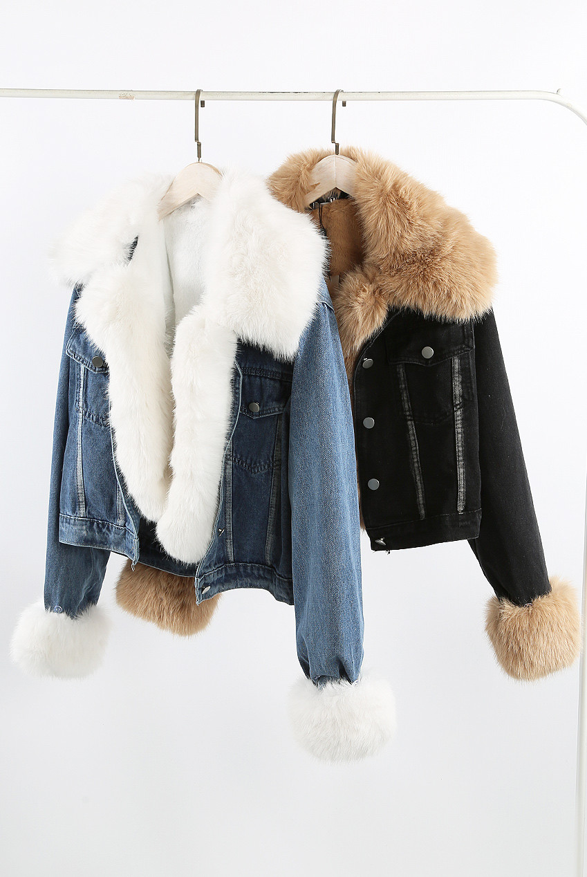 Fur Trim Denim Jacket - Buy Fashion Wholesale in The UK