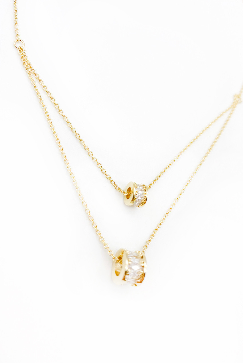 Double Zero Hanging Pendant Necklace- Buy Fashion Wholesale in The UK