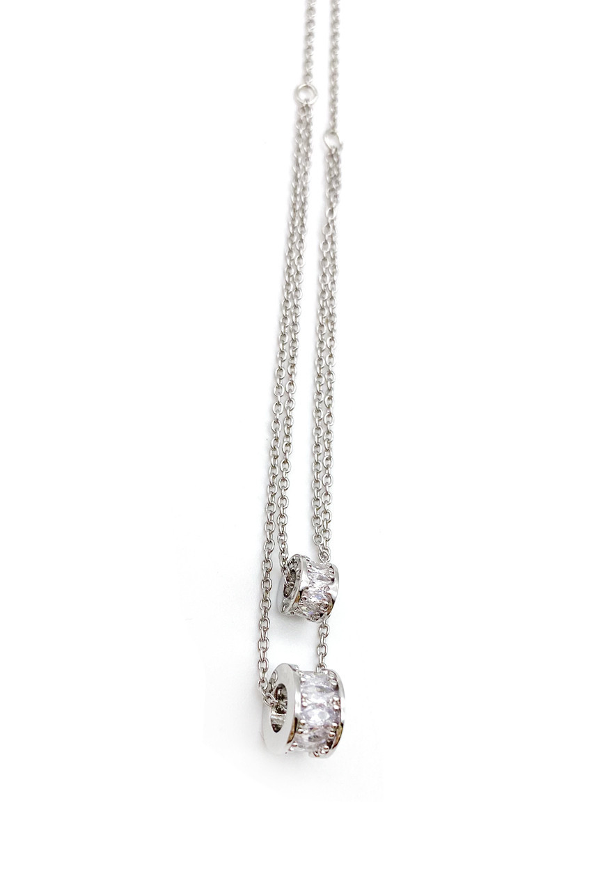 Double Zero Hanging Pendant Necklace- Buy Fashion Wholesale in The UK