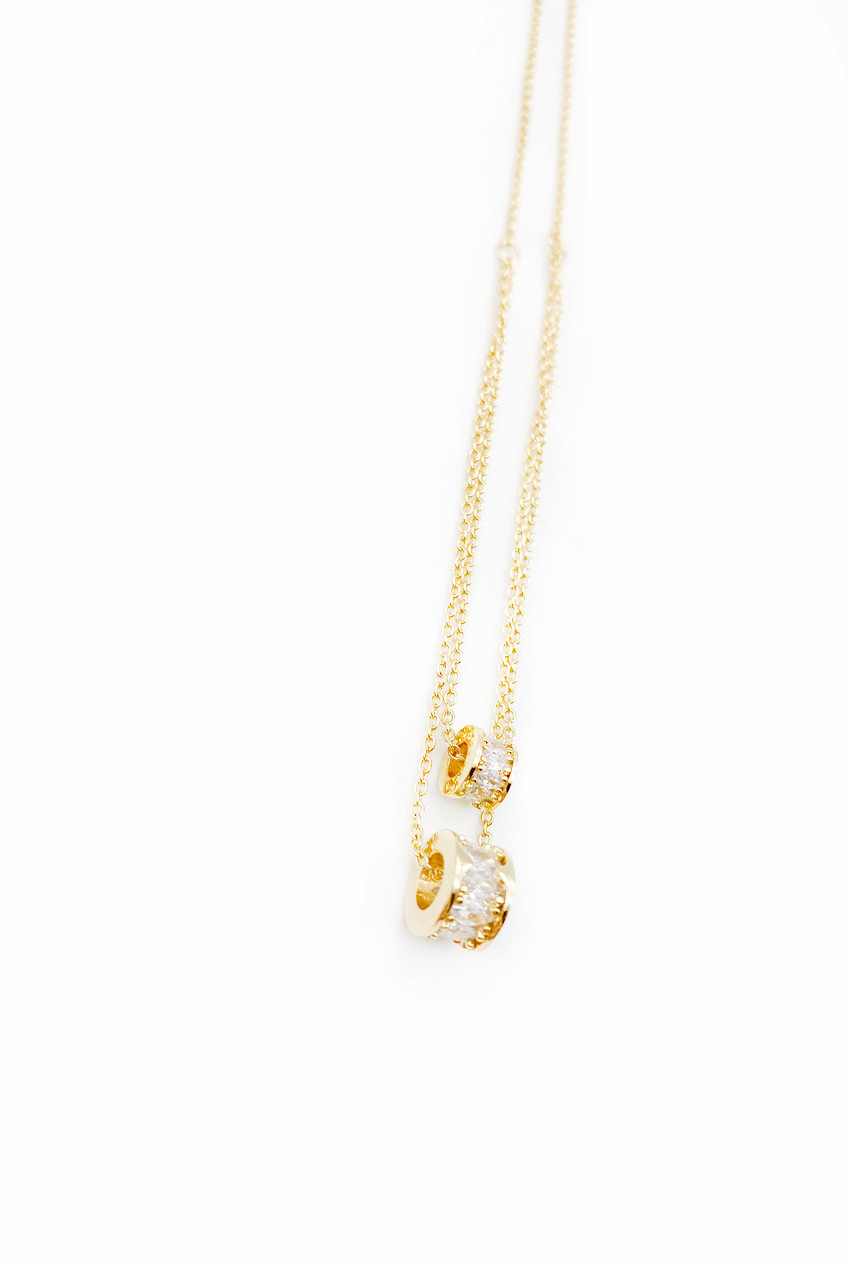 Double Zero Hanging Pendant Necklace- Buy Fashion Wholesale in The UK