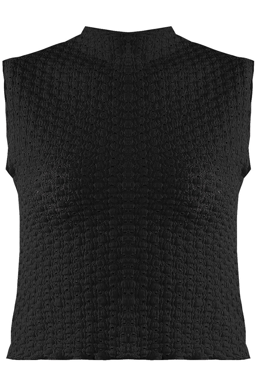 Textured High Neck Crop Tops - Buy Fashion Wholesale in The UK