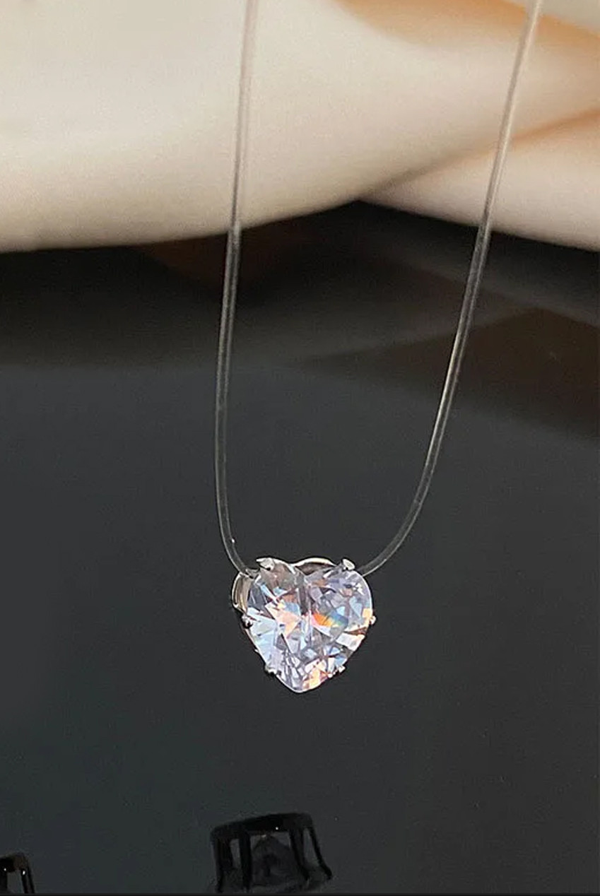 Clear Perspex Necklace With Pendant - Buy Fashion Wholesale in The UK